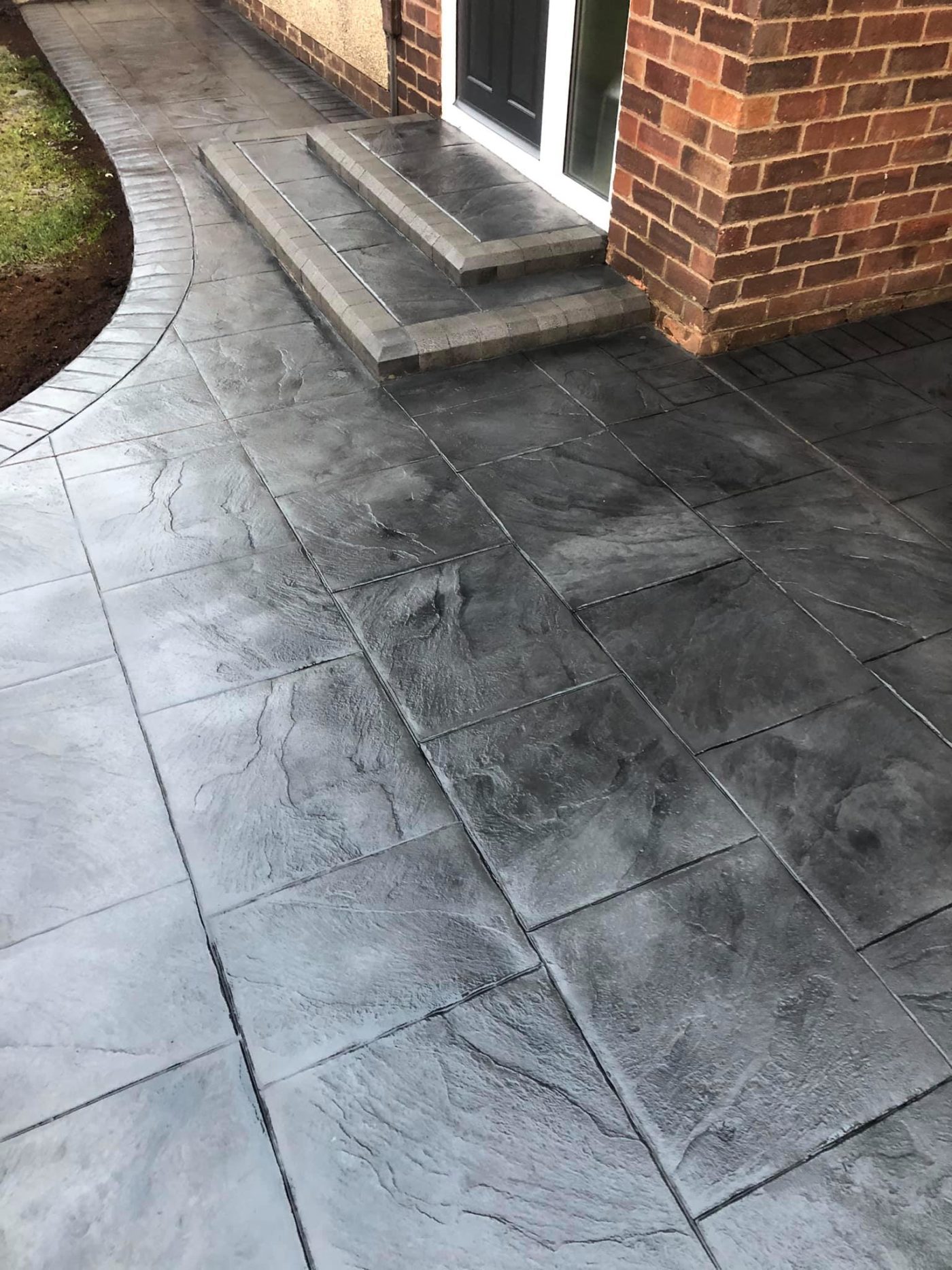 Gallery of imprinted concrete driveways and Artificial Grass